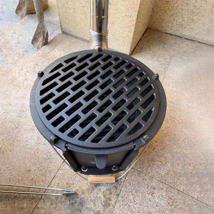 Cast iron charcoal stove barbecue oven thickened charcoal charcoal ...