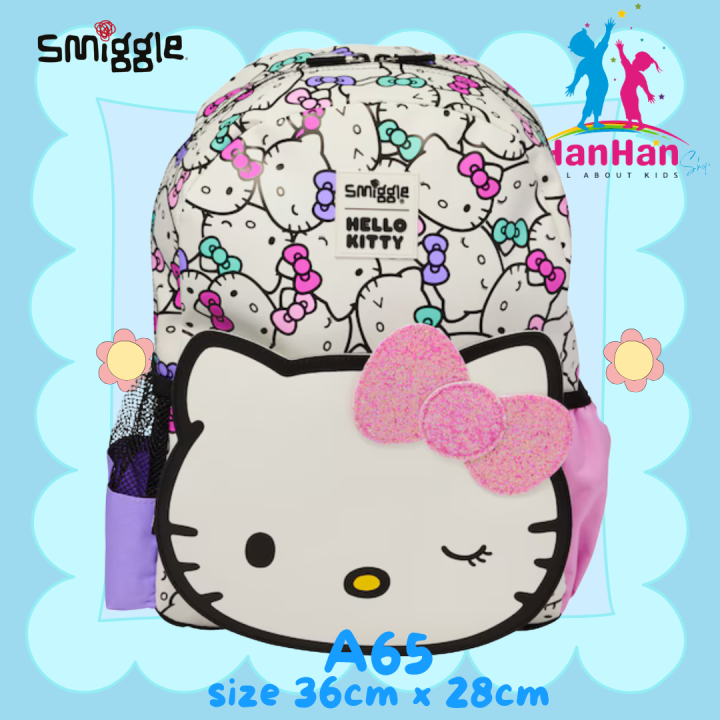 Smiggle Junior HELLO KITTY Backpack A65 กระเป๋าเป้ กระเป๋านักเรียน ขนาด ...