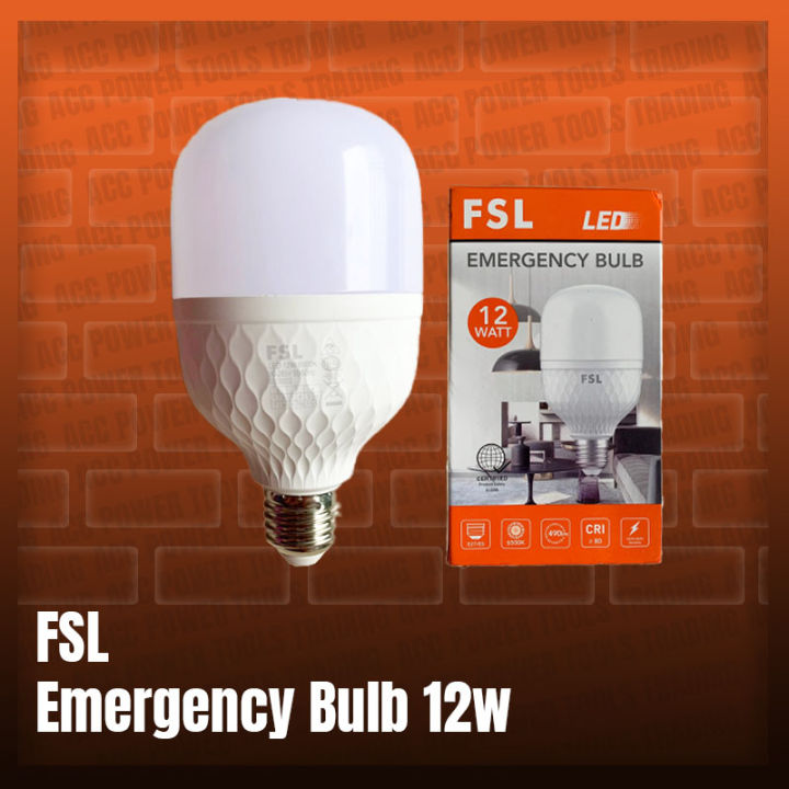 FSL Original LED Emergency Bulb 5W, 8W, 12W DAYLIGHT | Lazada PH
