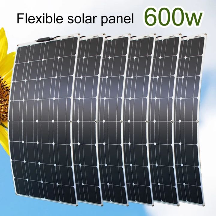 12V Flexible Solar Panel 600W 100W 200W 300W 400W 500W Bendable Waterproof Monocrystalline Best ...