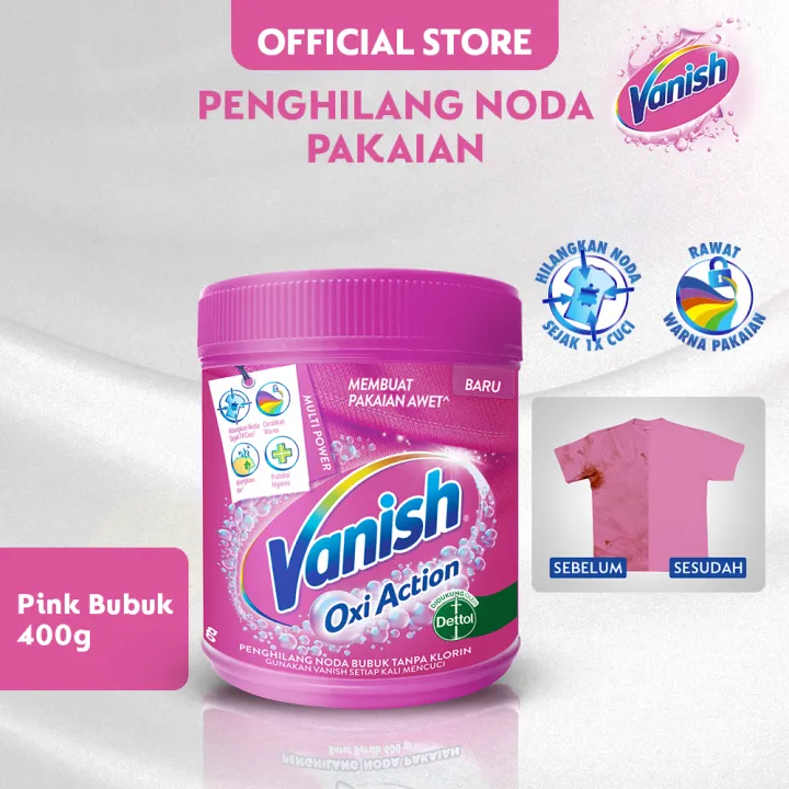 Vanish Pink Powder Tube 400 g - Penghilang Noda Pakaian | Lazada Indonesia