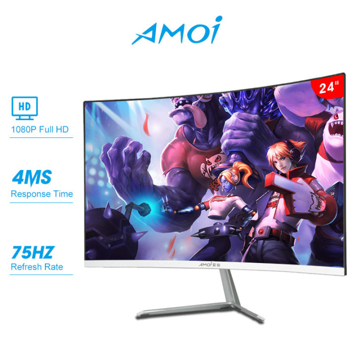Monitor 24 Inch Curved Gaming Monitor LED Computer Frameless Murah ...