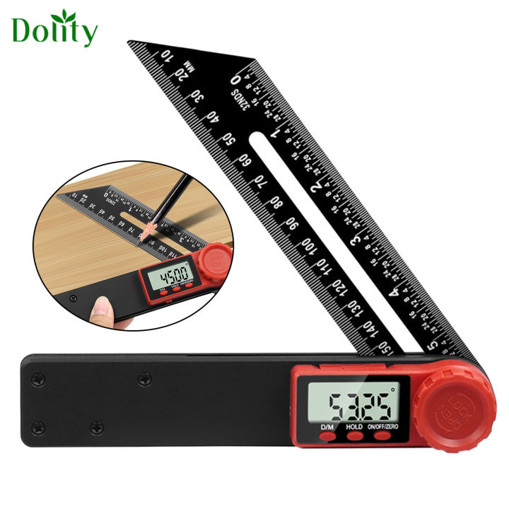 Dolity Precision Digital Angle Ruler Marking Cut Horizontal Vertical ...
