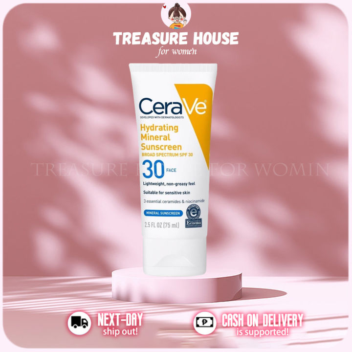 CeraVe Tinted Sunscreen with SPF 30 | Hydrating Mineral Sunscreen With ...