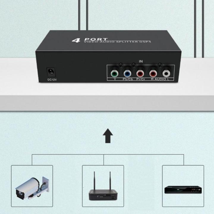 Studio Grade Component Video Splitter 4 Output Port Metal Construction ...