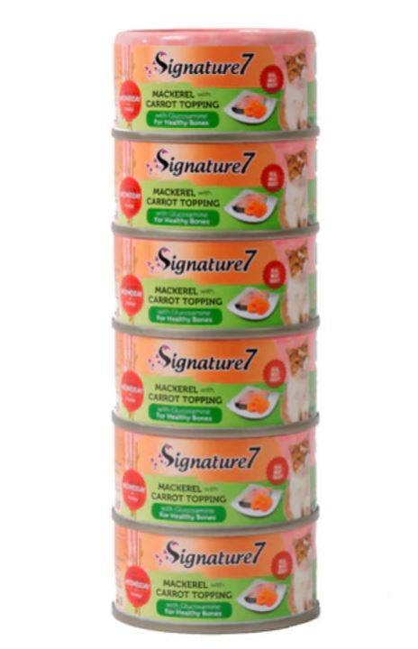 Signature 7 Wednesday Mackerel Carrot Wet Cat Food 70g (6 cans) | Lazada PH