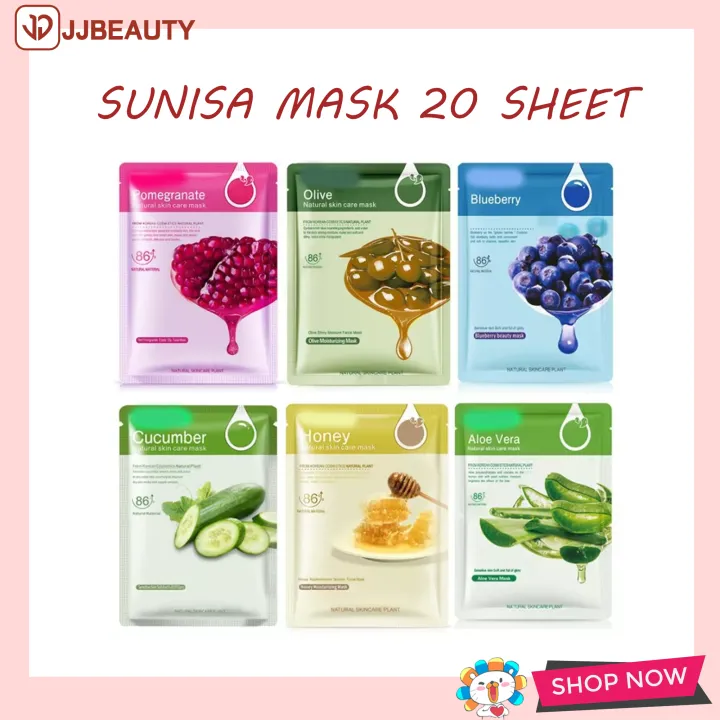 20pcs 1Set of Sunisa Facial Mask Sheets Skin Care Natural Essence ...