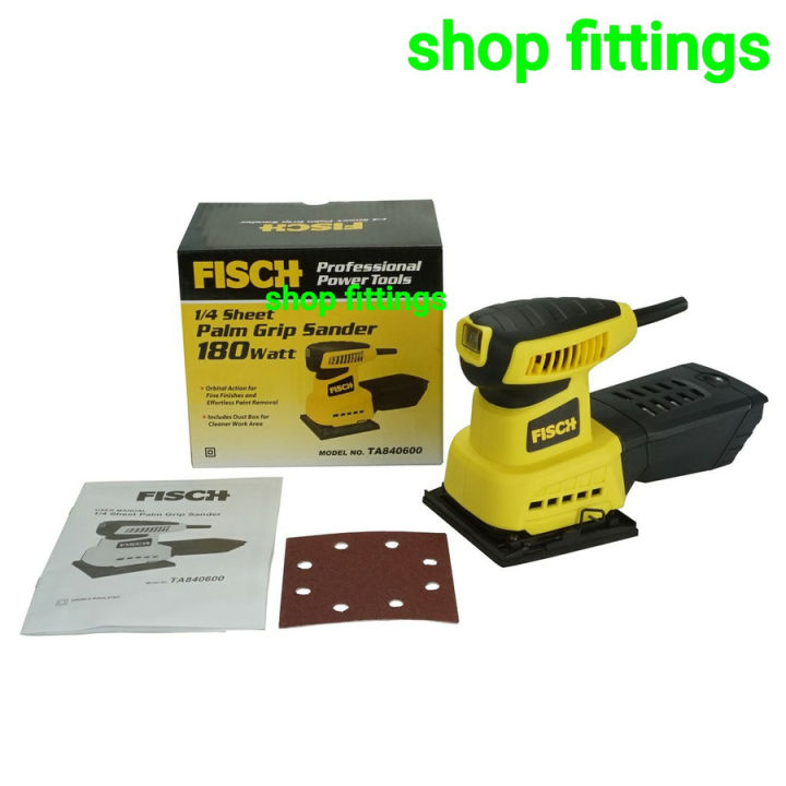 FISCH Mesin Amplas Electric Palm Sander 1/4 sheet 180 watt TA 840600 ...