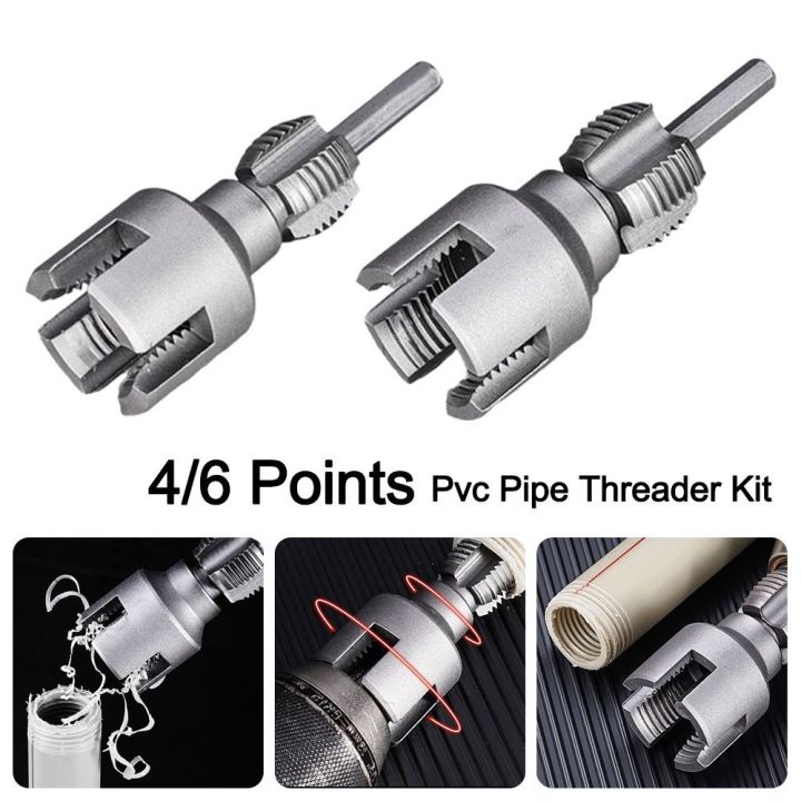 W5YR 4/6 Points Pvc Pipe Threader Kit Fast Internal/External Thread ...