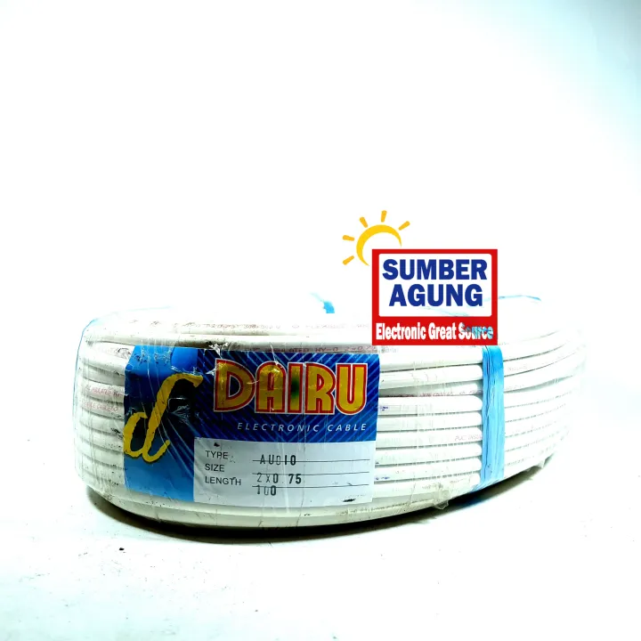 Dairu Kabel Audio 2x0.75 Panjang 100 Electronic Cable Isi Serabut ...