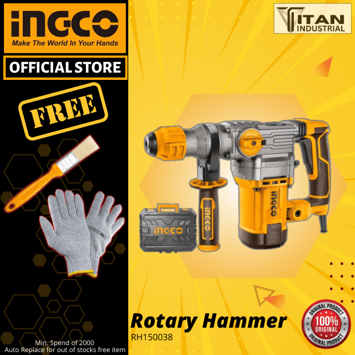 INGCO Rotary Hammer 1500W RH150028 / RH150038 • Tm ss | Lazada PH