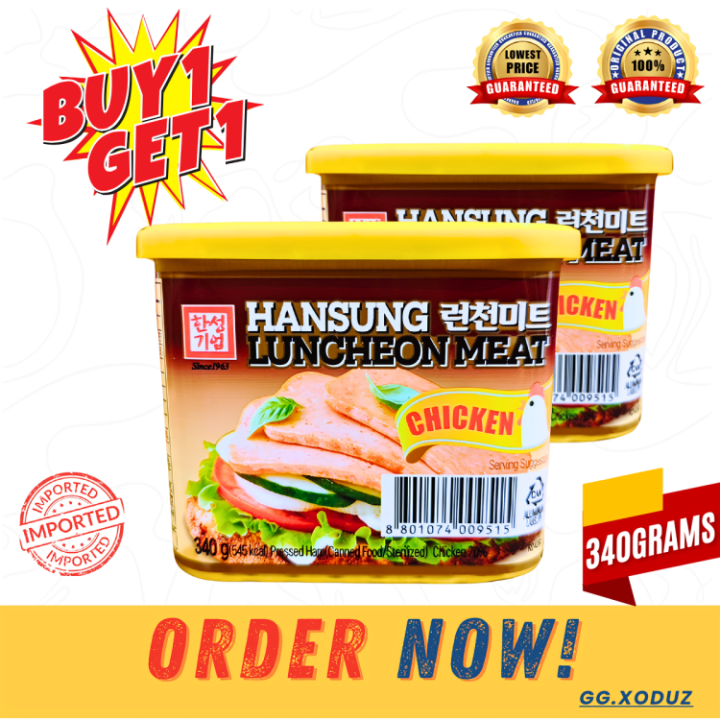 Chicken Hansung Luncheon Meat - Authentic Luncheon Meat - made in Korea 340g | Lazada PH
