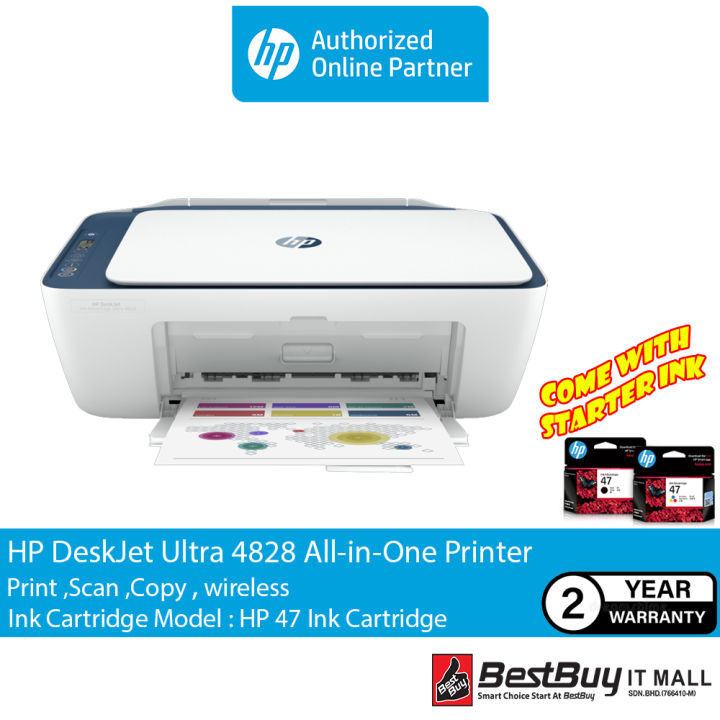 HP DeskJet Ink Advantage Ultra 4828 All-in-One Printer | Lazada