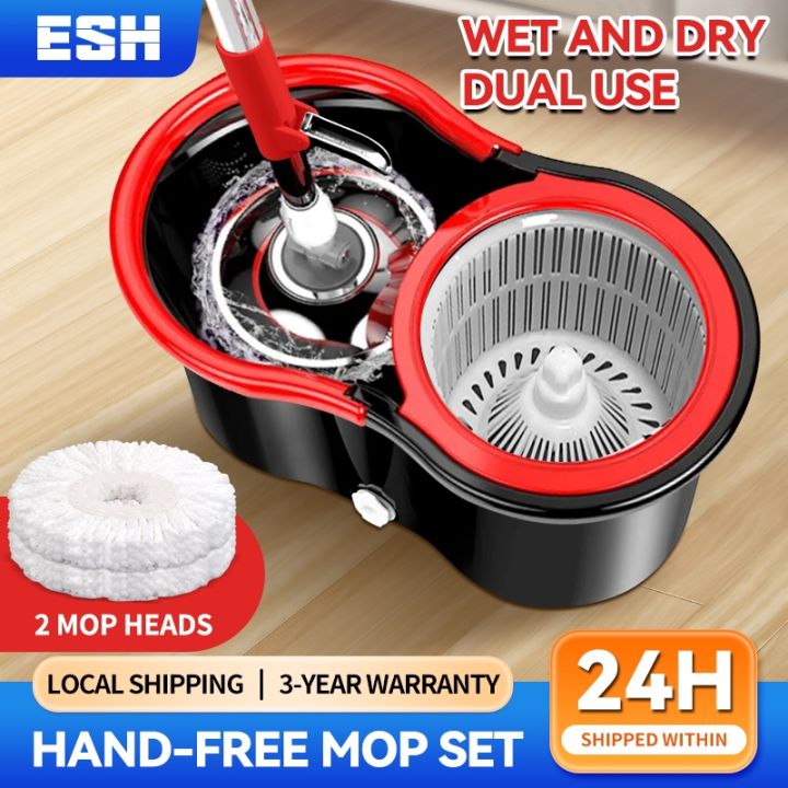 ESH Mop for floor 360° Rotating map cleaning with spinner mop with ...