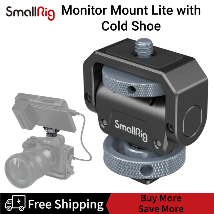 SmallRig Camera Monitor Mount Lite with Cold Shoe, Swivel 360° and Tilt ...