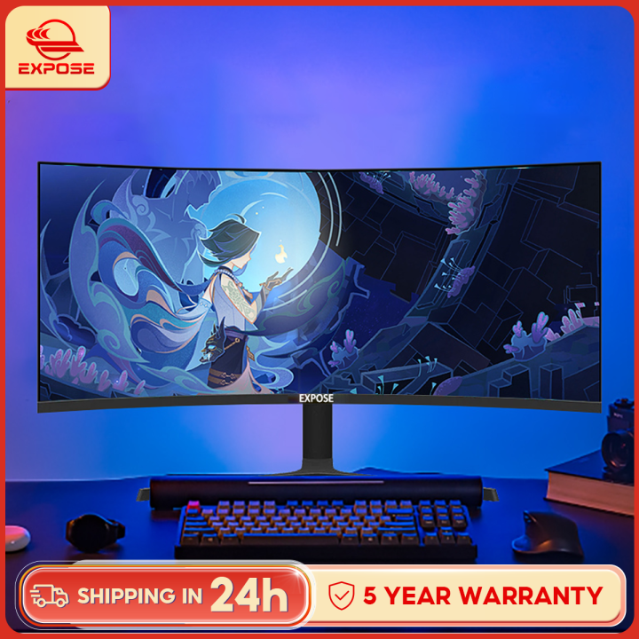 Computer Monitor 27 inch Curved PC Gaming Monitor Desktop 1080P 27 inch ...