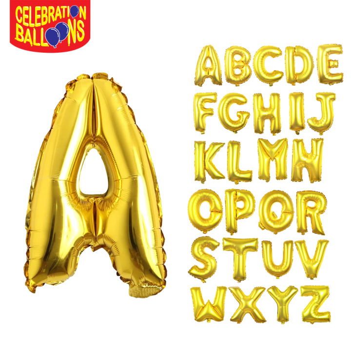 Celebration Balloons 1 pc - 16 inches Alphabet / Letters Foil Balloon ...
