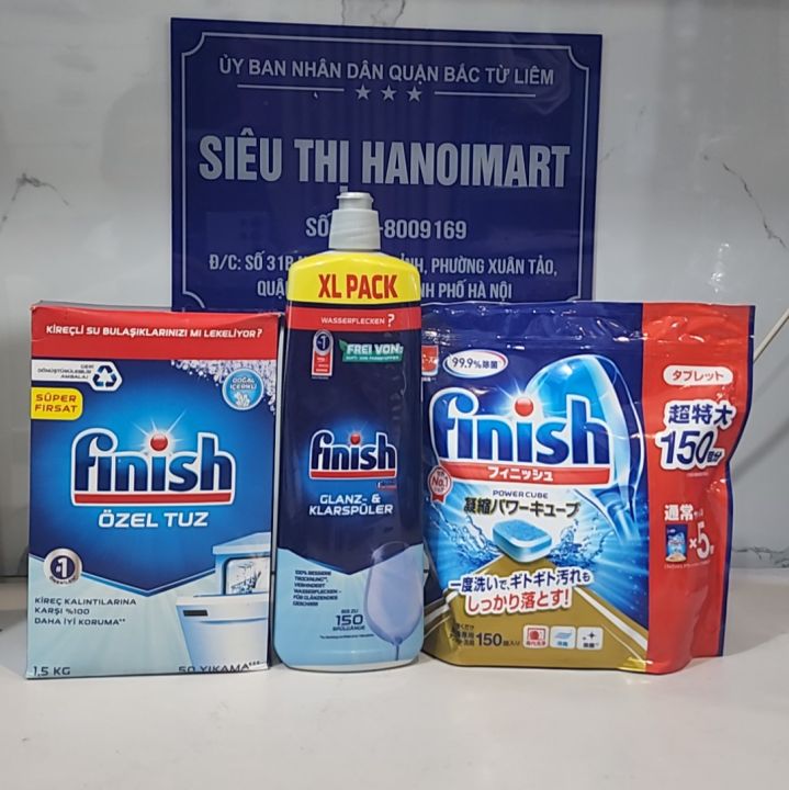 Combo Viên Rửa Bát Finish 150 Viên hoặc Muối Làm Mềm Nước Finish 1.5kg ...