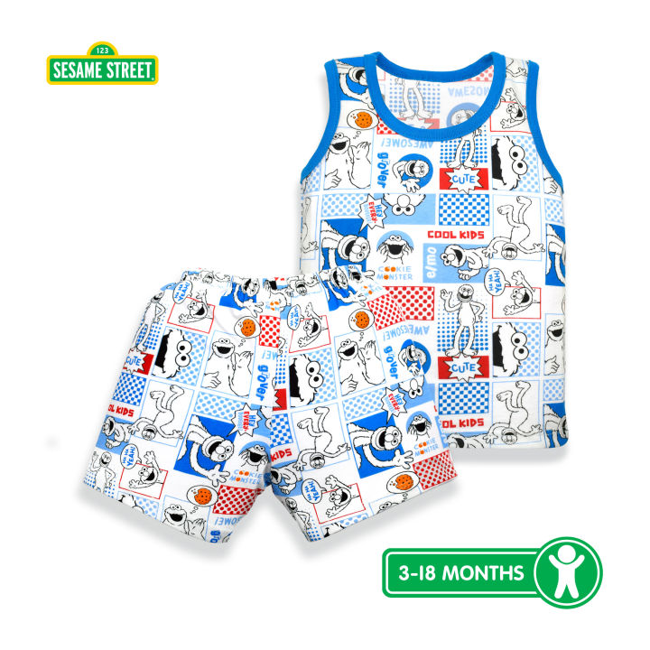 Sesame Street - Sando & Short Set (Grover) | Lazada PH
