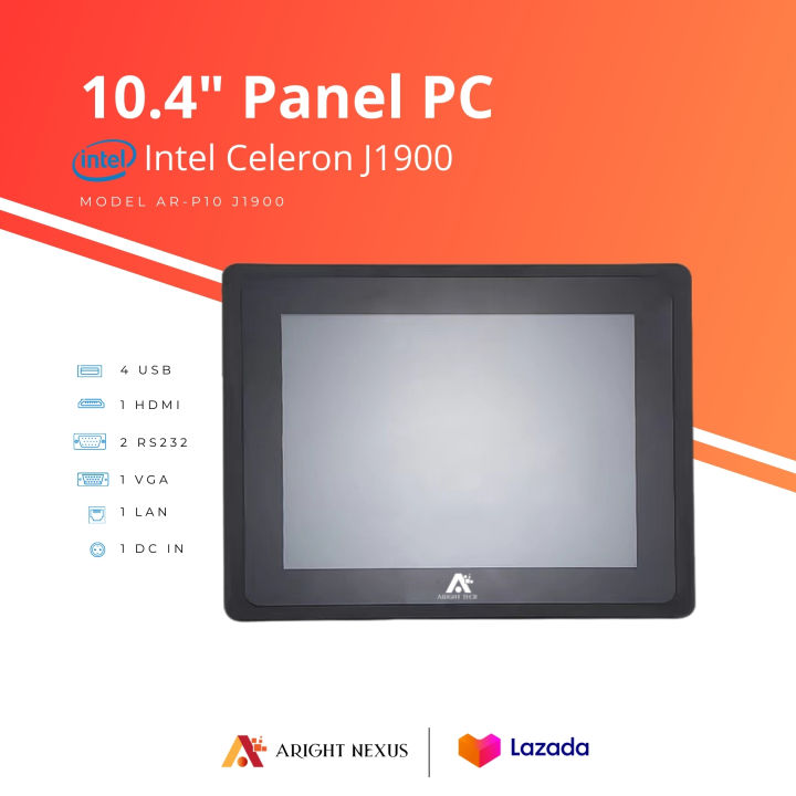 Aright Nexus 10.4" LCD Touchscreen Panel PC Intel Celeron J1900(Model ...