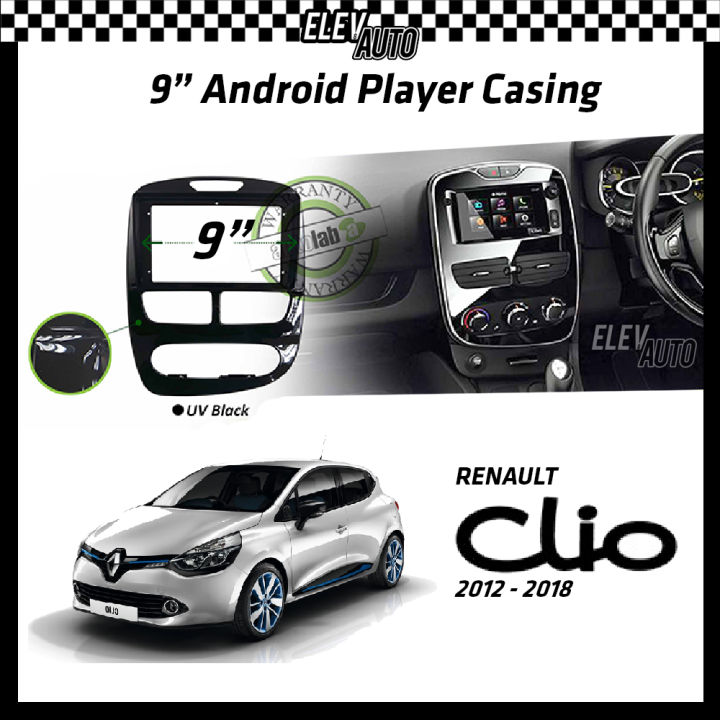 Renault Clio 2012-2018 Android Player Casing 9" with Canbus | Lazada