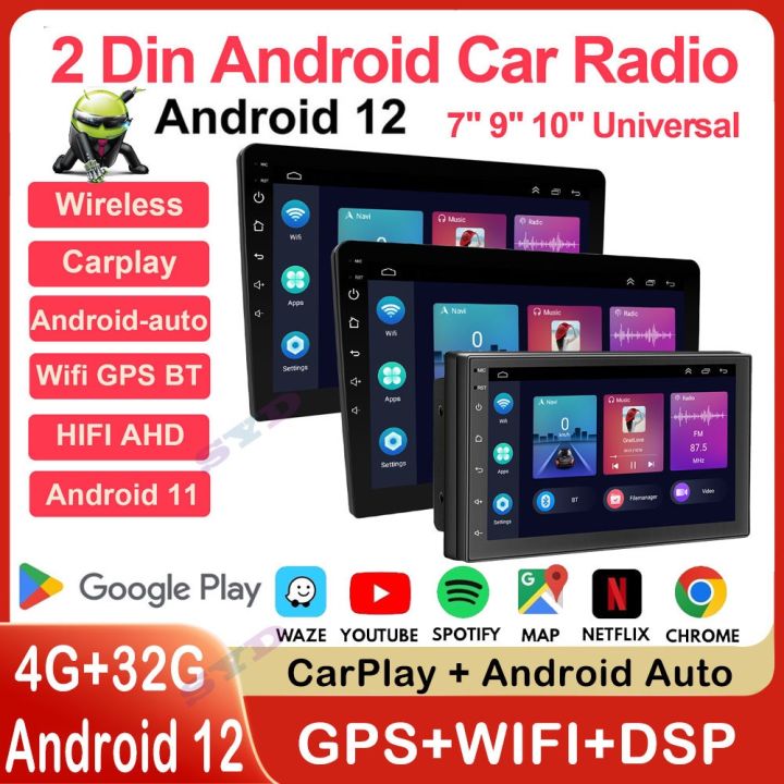 [4GB RAM+32GB ROM] Android Car Radio Carplay Android Auto 2 Din ...