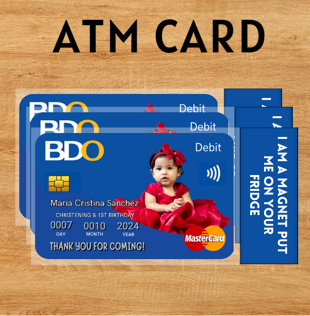 ATM CARD Ref Magnet Souvenir for Baptism Birthdays Christening | Lazada PH