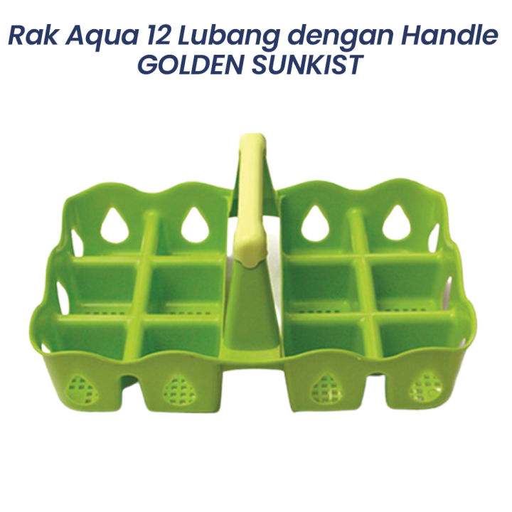 Rak Aqua 12 Lubang dengan Handle GOLDEN SUNKIST Kemasan 12 Slot dengan ...