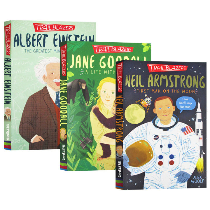 Celebrity biography series 3 volume suit Neil Armstrong Albert Einstein ...