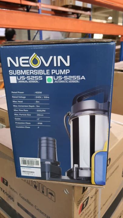 nevin uss220 no auto 150 watts 2" 230v submersible water pump fish farm ...