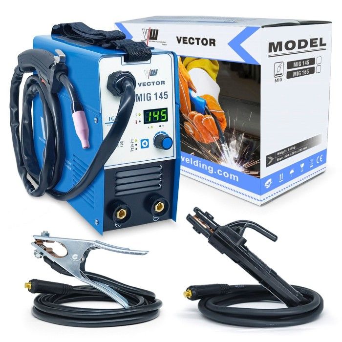 Vector Mig-145 Gasless DC Mig Welding Machine Mesin Las MIG Non Gas ...