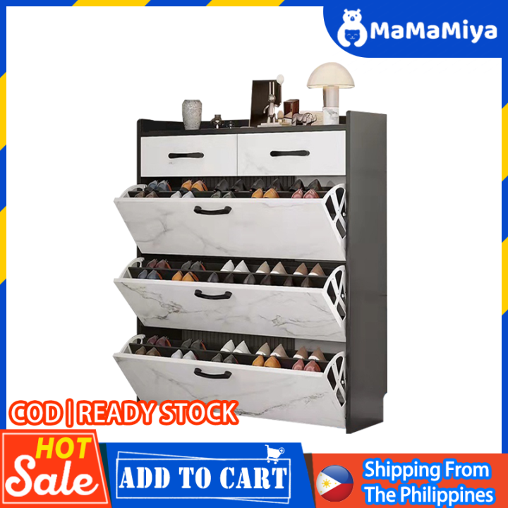 MaMaMiya Shoe Cabinet Nordic Shoe Rack Flip Shoe Organiser Large ...