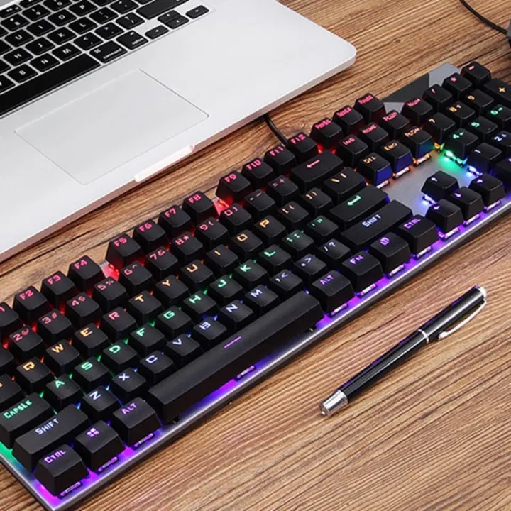 EDEN JK310 Mechanical Keyboard Red Switch 104 Keys LED RGB Colorful ...