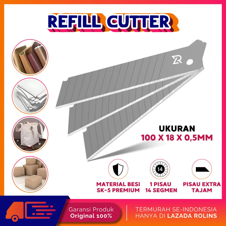 ISI REFILL PISAU CUTTER BESAR /CUTTER TAJAM MURAH / REFILL CUTTER Ori ...