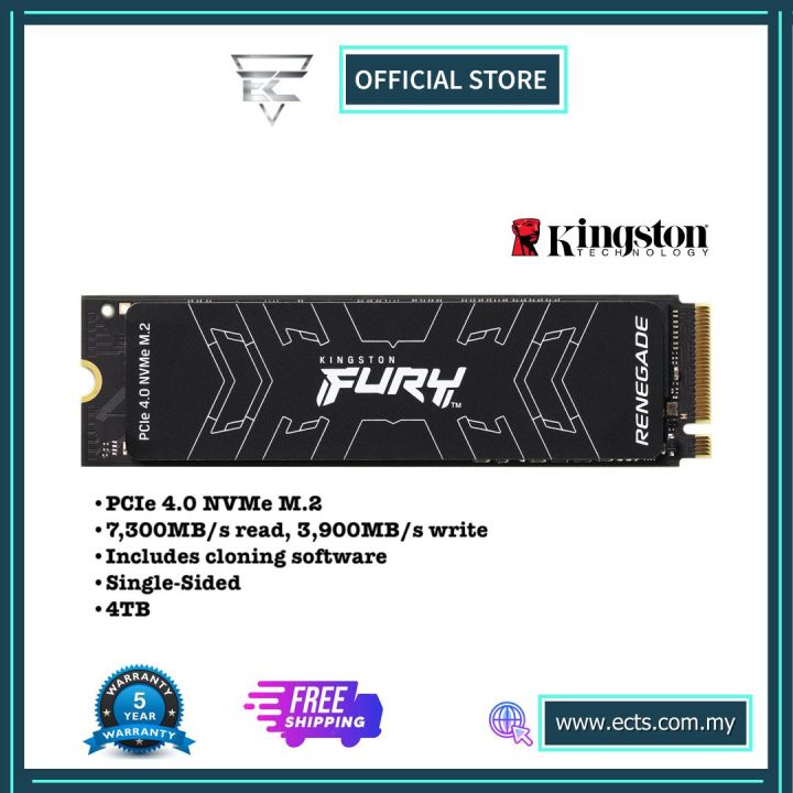KINGSTON FURY RENEGADE 4TB PCIe 4.0 NVMe M.2 SSD | Lazada
