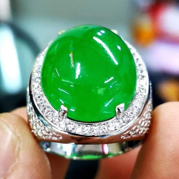 Natural Giok Burma High Quality Ring Bisa semua ukuran | Lazada Indonesia
