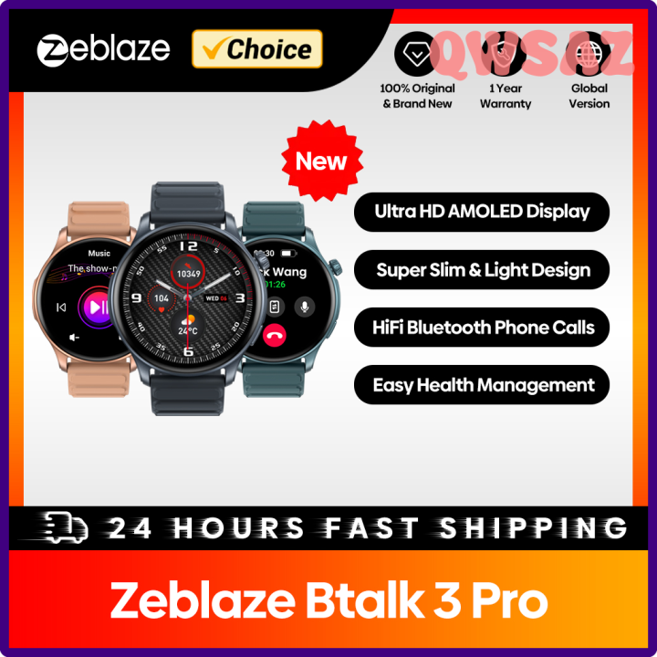QWSAZ [2024 World Premiere] Zeblaze Btalk 3 Pro Smart Watch AMOLED ...
