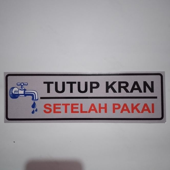 sticker tutup kran / stiker kamar mandi / hemat air save earth | Lazada ...
