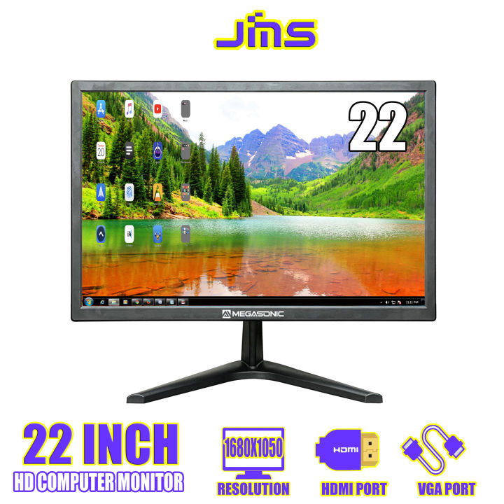 JMS MGS 22 INCH 60Hz FHD Computer Monitor 1050P Resolution 5ms Response ...