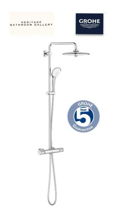 GROHE Euphoria 260 Shower System with Thermostatic Shower Mixer ...