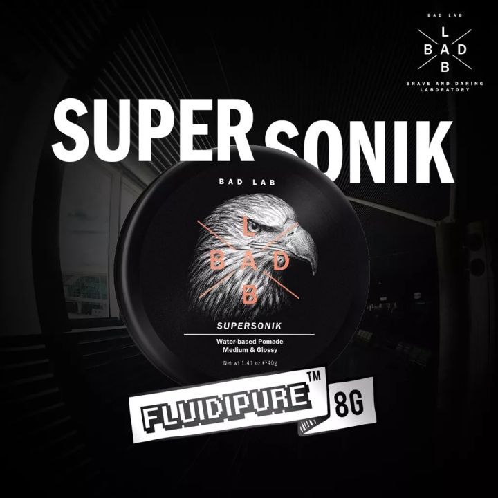 BAD LAB [SUPERSONIK] Water-based Pomade Medium & Glossy With Fluidipure ...
