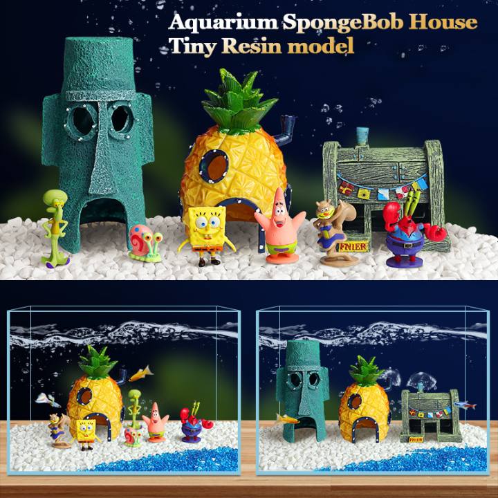 Fish tank small model SpongeBob SquarePants pirate boat aquarium ...
