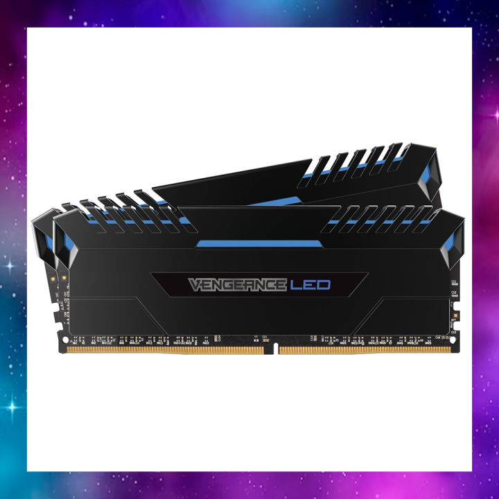16GB (8GBx2) DDR4/3000 RAM PC (แรมพีซี) CORSAIR VENGEANCE LED (BLUE ...