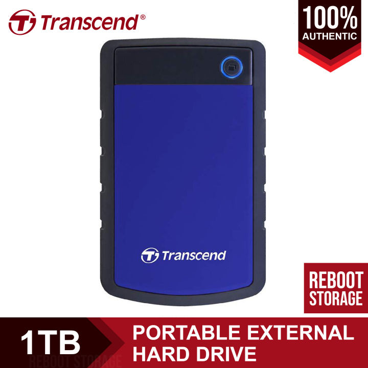 Transcend 1TB StoreJet External Portable Hard Drive 2.5 25H3 Shockproof ...