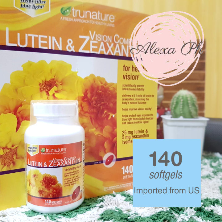 (EXPIRATION JUNE 2026) trunature Vision Complex Lutein & Zeaxanthin, (140 Softgels) | Lazada PH