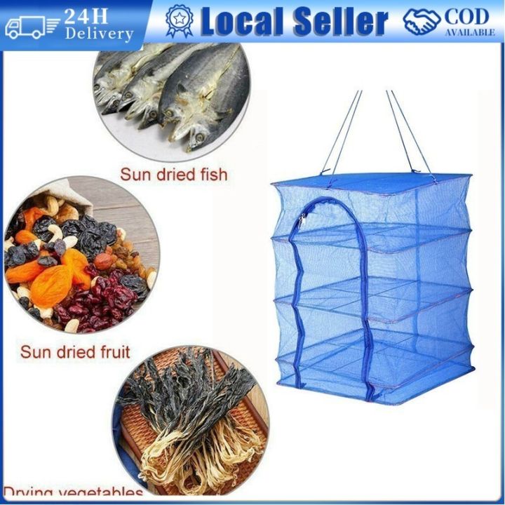 Foldable Drying Fishing Net Sangkar Pengeringan Jaring Ikan Masin ...