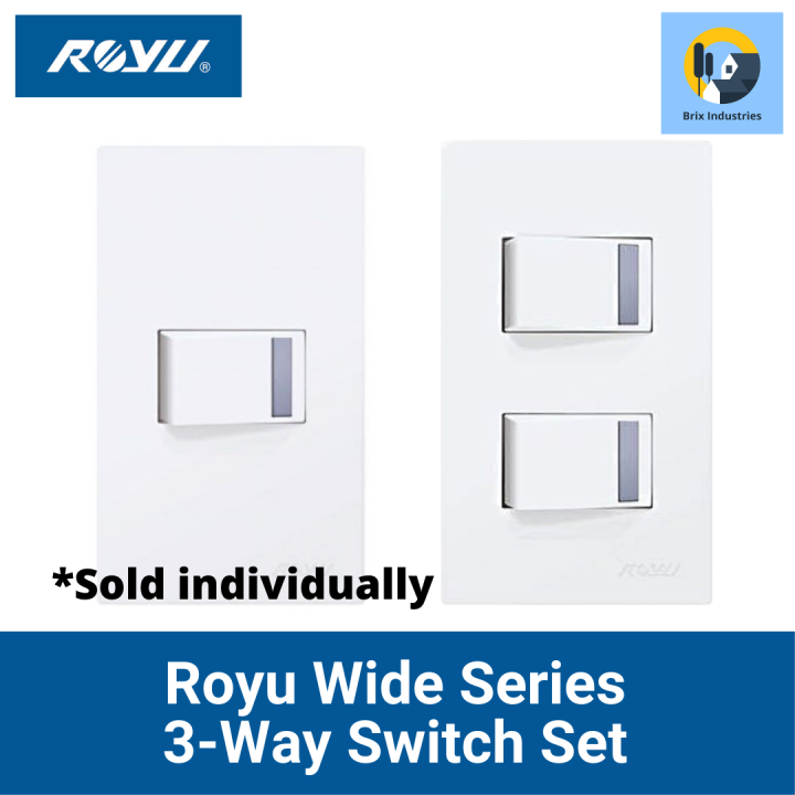 Royu Wide Series 3 Way Switch Set 1 or 2 Gang WD701 WD703 | Lazada PH