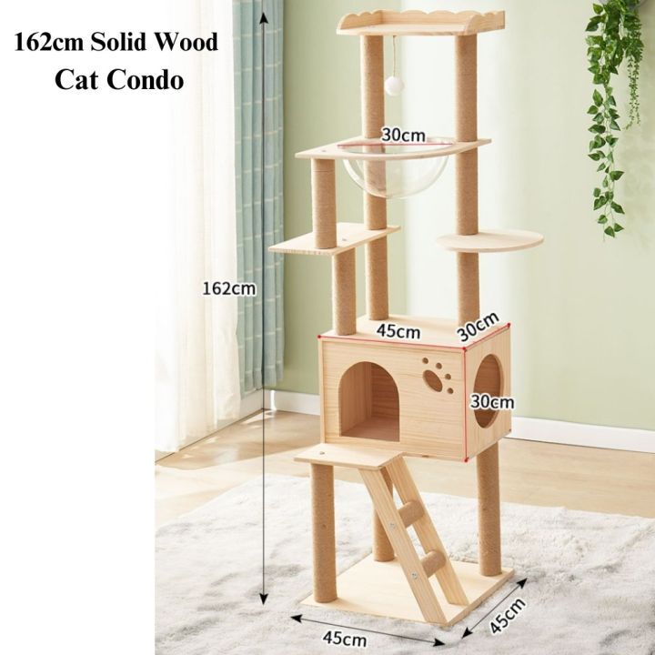 [SG SELLER] Cat Condo Cat Tower large Cat Tree Wooden Condo Multi-level ...
