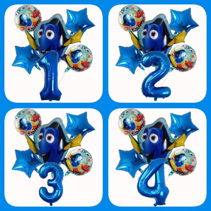 6pcs Finding Nemo Dory Clownfish Marine Animals Theme Birthday Party ...