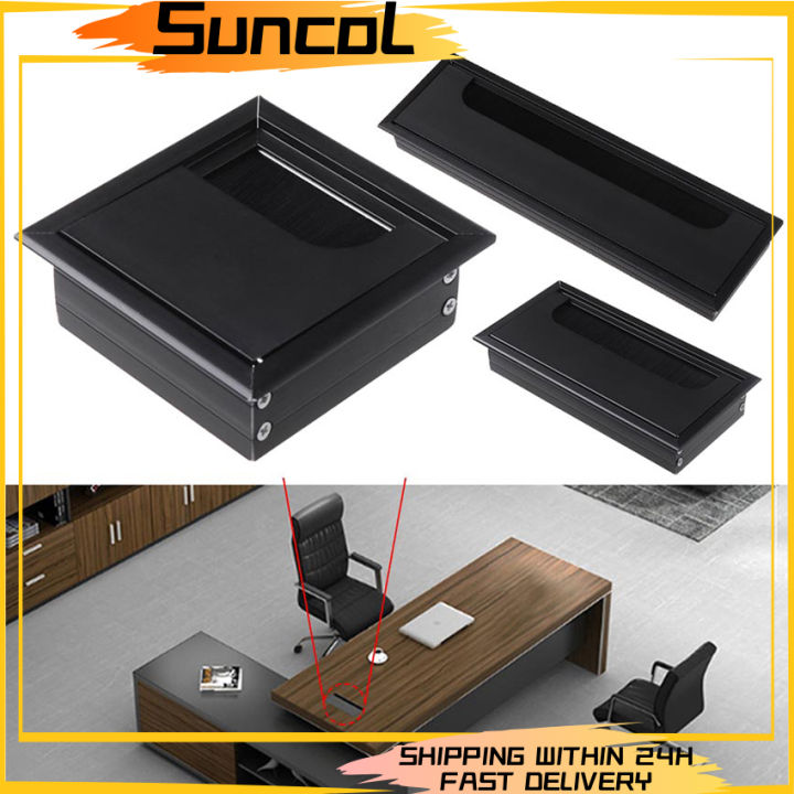 Aluminium Rectangle Wire Cable Grommet Desk Cable Hole Cover Grommet ...